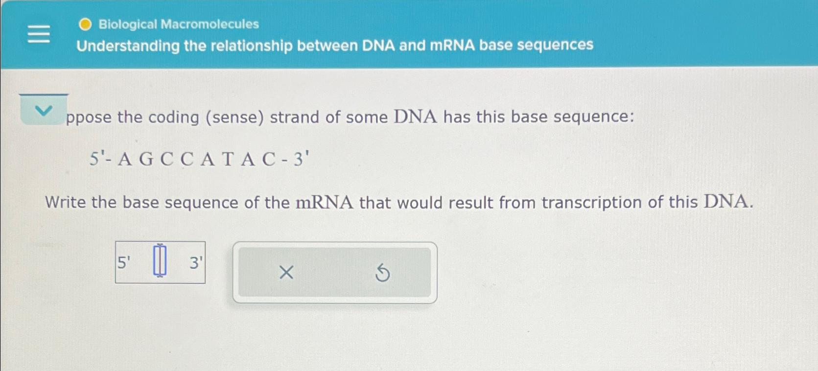 Solved Biological Macromolecules Understanding the | Chegg.com