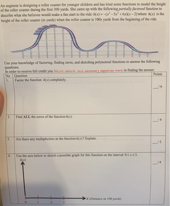 Solved An engineer is designing a roller coaster for younger | Chegg.com