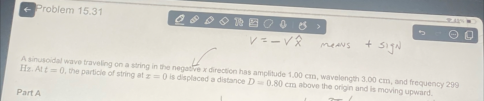 Solved larr Problem 15.31V=-Vhat(x) ﻿means +sigNA sinusoidal | Chegg.com