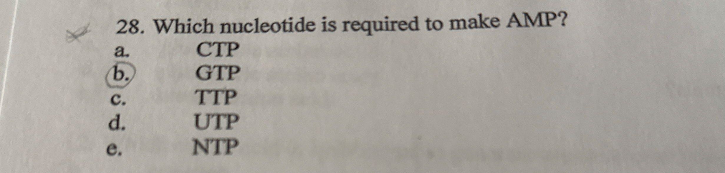 Solved Which nucleotide is required to make AMP?a. ﻿CTPb. | Chegg.com