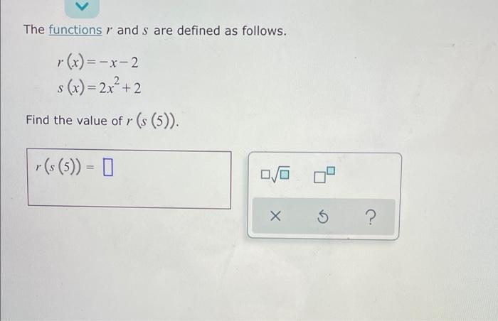 Solved The functions r and s are defined as follows. r(x) = | Chegg.com