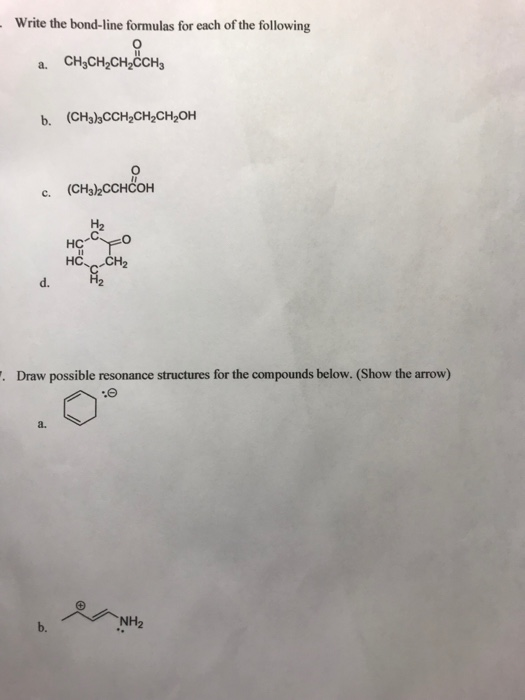 Solved - Write the bond-line formulas for each of the | Chegg.com