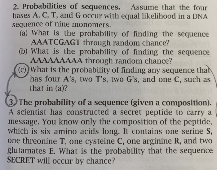 Solved If 2C is solved by : (1/4)^9 * (9!/ 4!2!2!1!) and 3 | Chegg.com