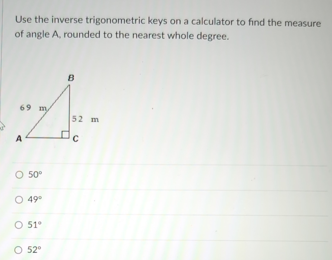 Solved Use the inverse trigonometric keys on a calculator to | Chegg.com
