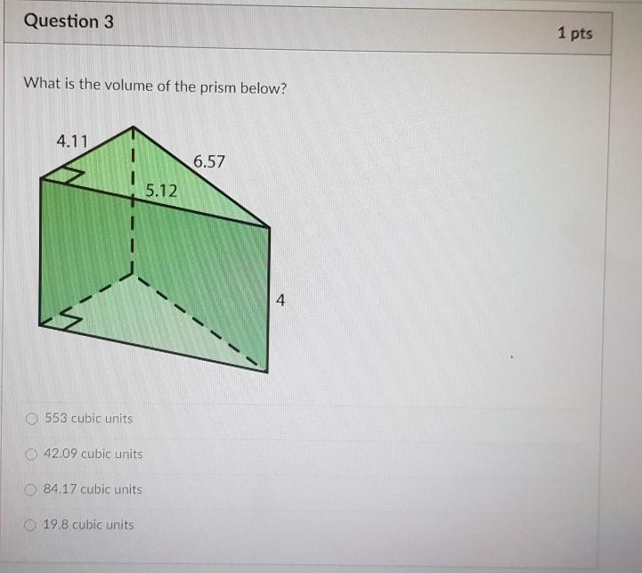 Solved Question 1 1 pts The bases of all prisms are © | Chegg.com