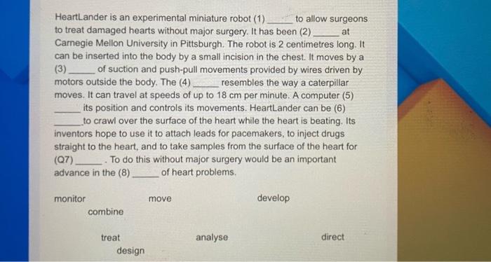 at HeartLander is an experimental miniature robot | Chegg.com