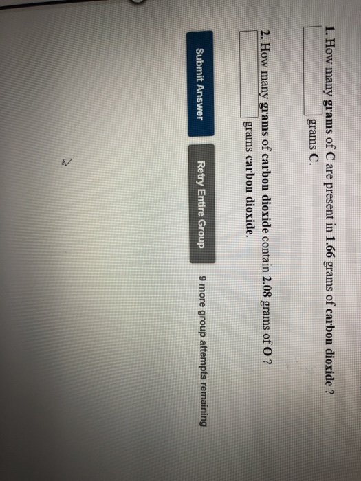 Solved 1. How many grams of C are present in 1.66 grams of | Chegg.com