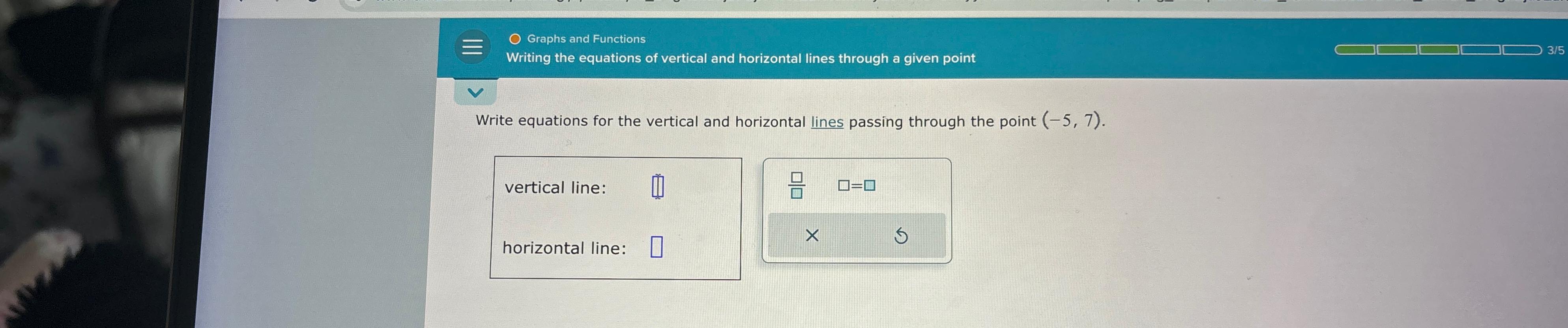 Solved Graphs and FunctionWriting the equations of vertical | Chegg.com