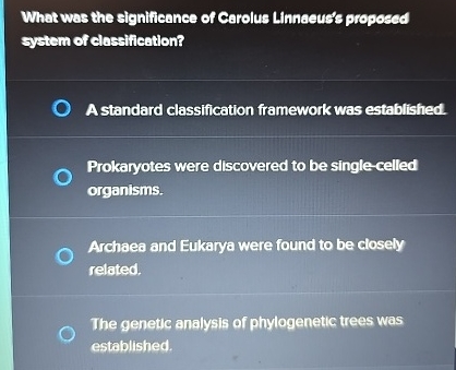 Solved What was the signifieance of Carolus Linnaeus's | Chegg.com