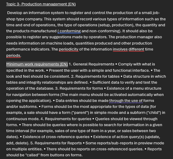 Solved Hi, ﻿I need to create a database on Microsoft Access | Chegg.com