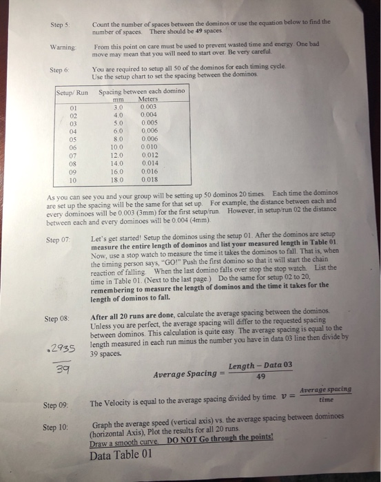 The Domino Lab Purpose To investigate the ways in | Chegg.com