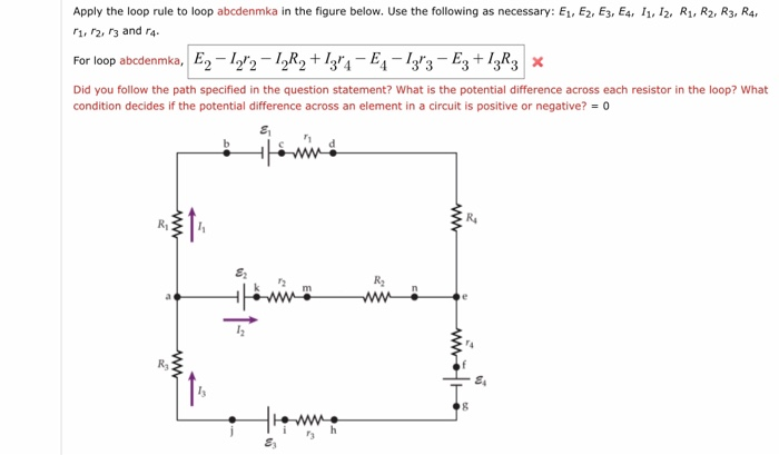Solved Apply the loop rule to loop abcdenmka in the figure | Chegg.com