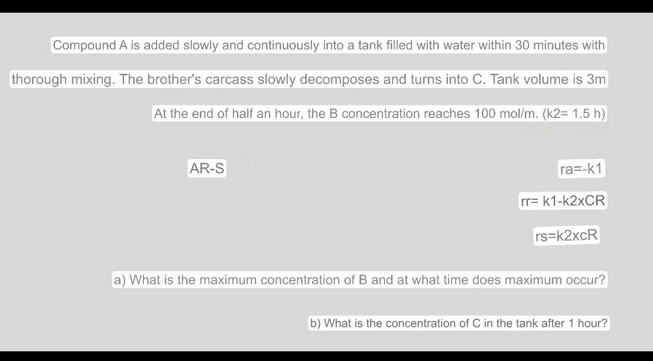 Solved Compound A ﻿is added slowly and continuously into a | Chegg.com