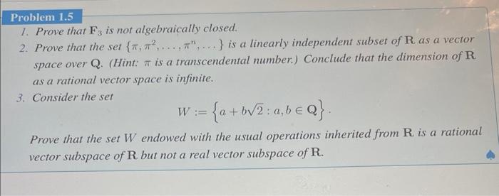 Solved linear algebraplease answer them all with clear | Chegg.com