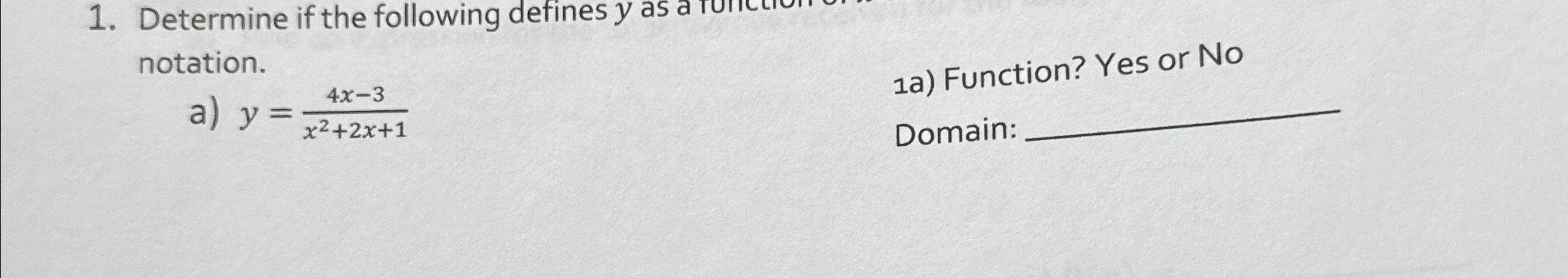 Solved Determine if the following defines y ﻿as a i | Chegg.com