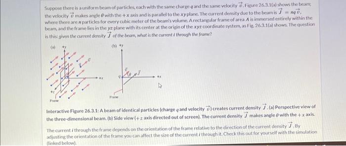 Solved Suppose there is a uniform beam of particles, each | Chegg.com