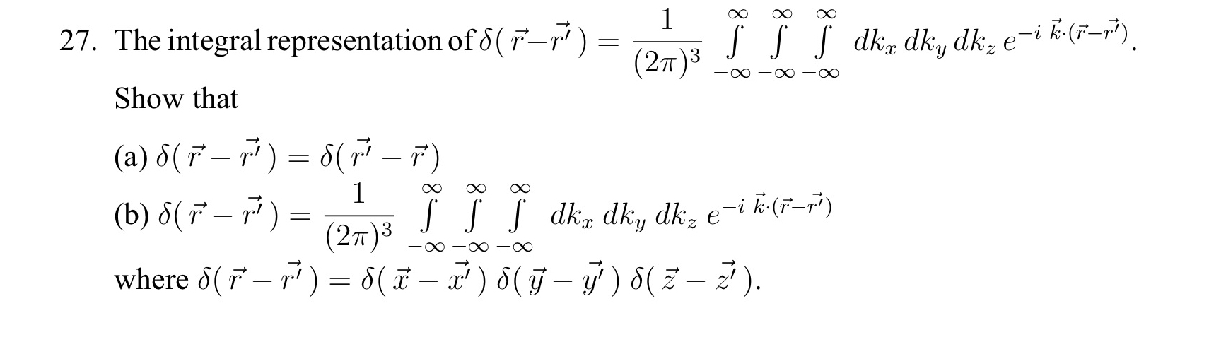 Solved The integral representation of | Chegg.com