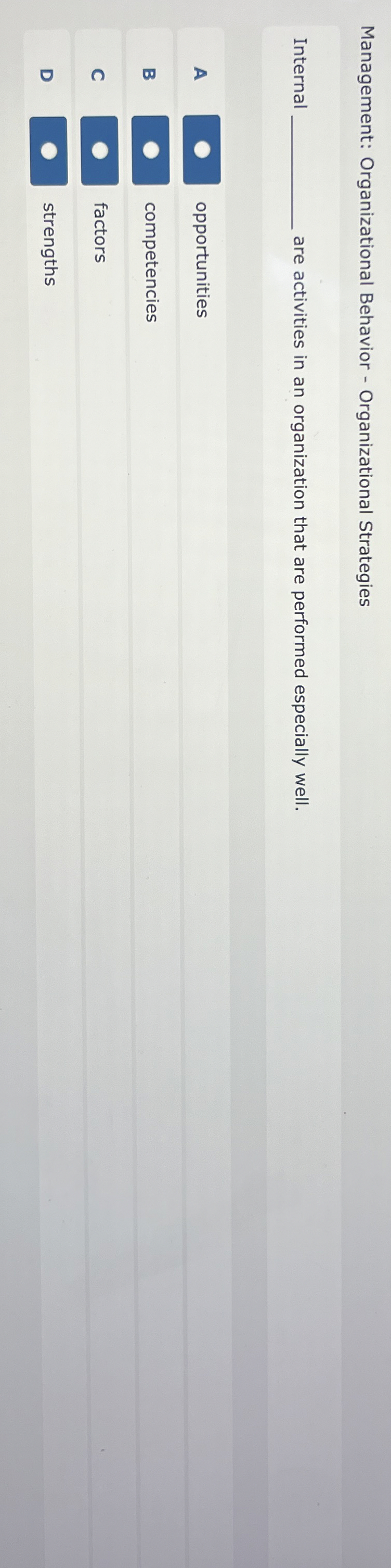 Solved Management: Organizational Behavior - ﻿Organizational | Chegg.com