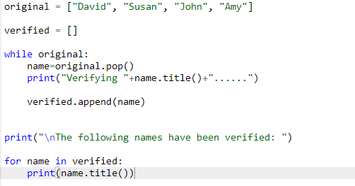 Solved modify the following code to only let David and Amy | Chegg.com