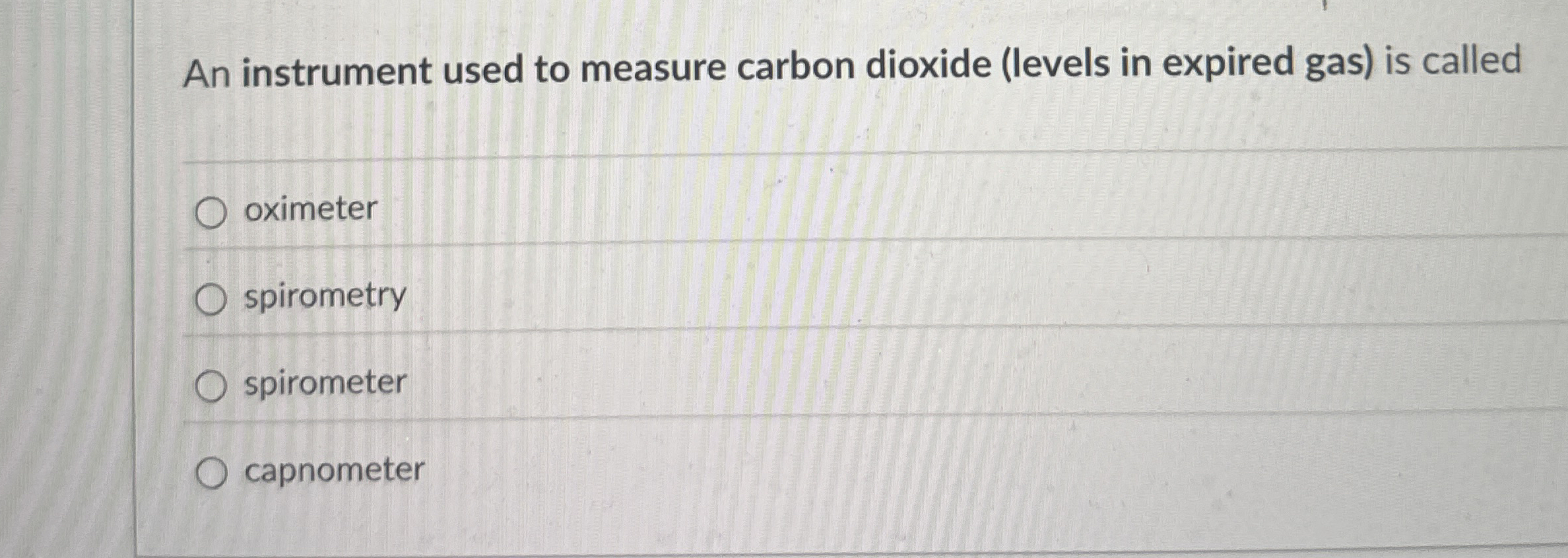 Solved An instrument used to measure carbon dioxide (levels | Chegg.com
