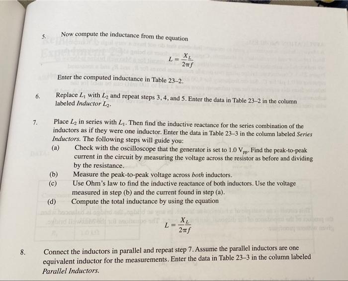Solved PROCEDURE: 1. Measure the inductance of each of two | Chegg.com