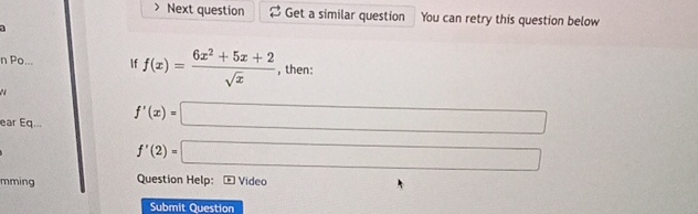 Solved Next question⇄ ﻿Get a similar question You can retry | Chegg.com