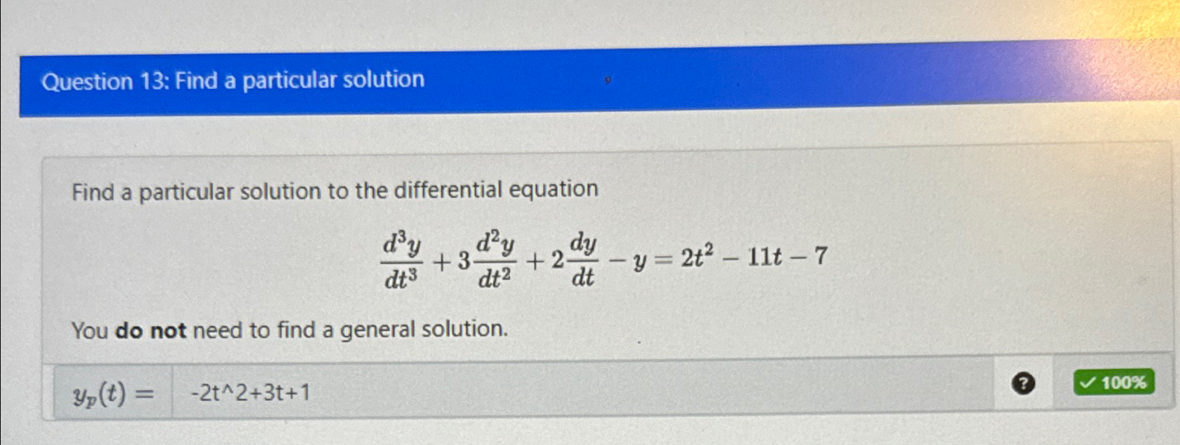 Solved Question 13: Find a particular solutionFind a | Chegg.com