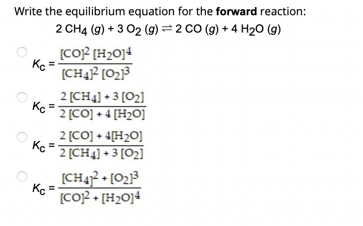 Solved Write the equilibrium equation for the forward | Chegg.com