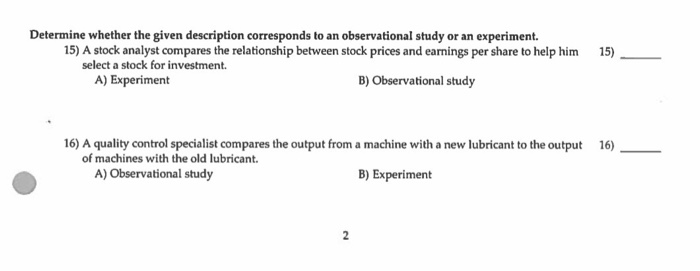 Solved Determine whether the given description corresponds | Chegg.com