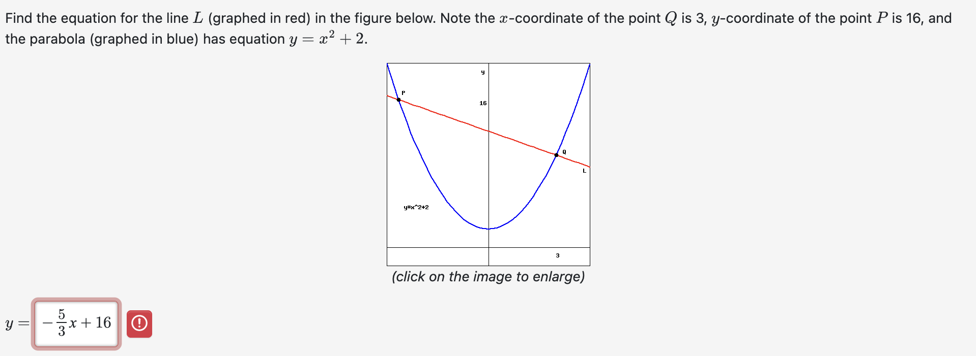 Solved Find the equation for the line L (graphed in ﻿red) in | Chegg.com