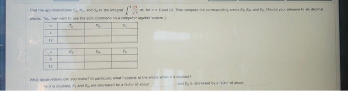 Solved places rou may wish so use the sum command on a | Chegg.com