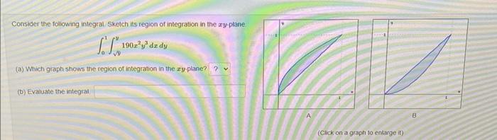 Solved Consider the following integral Sketch its region of | Chegg.com