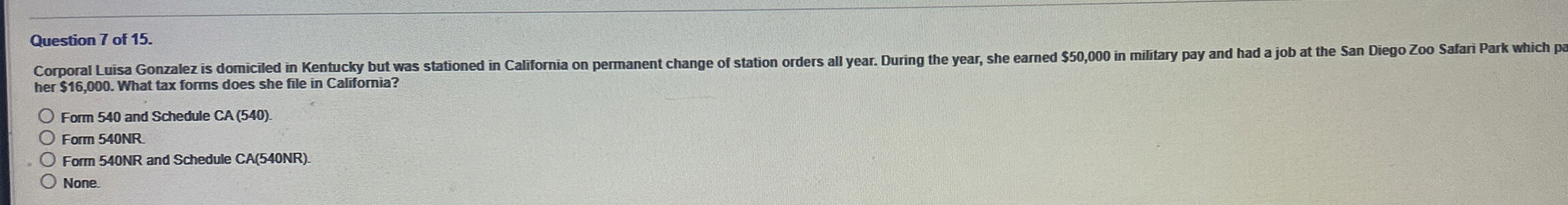 Solved Question 7 ﻿of 15. ﻿her $16,000. ﻿What tax forms does | Chegg.com