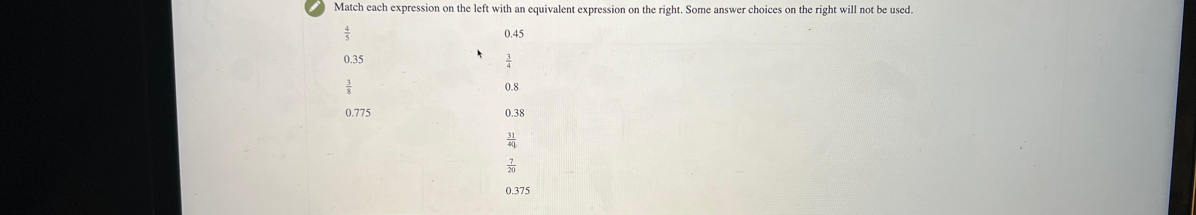 Match each expression on the left with an equivalent | Chegg.com