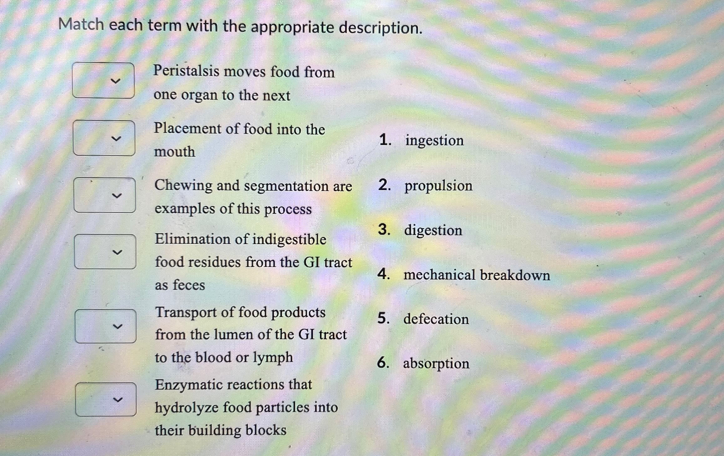 Solved Match each term with the appropriate | Chegg.com