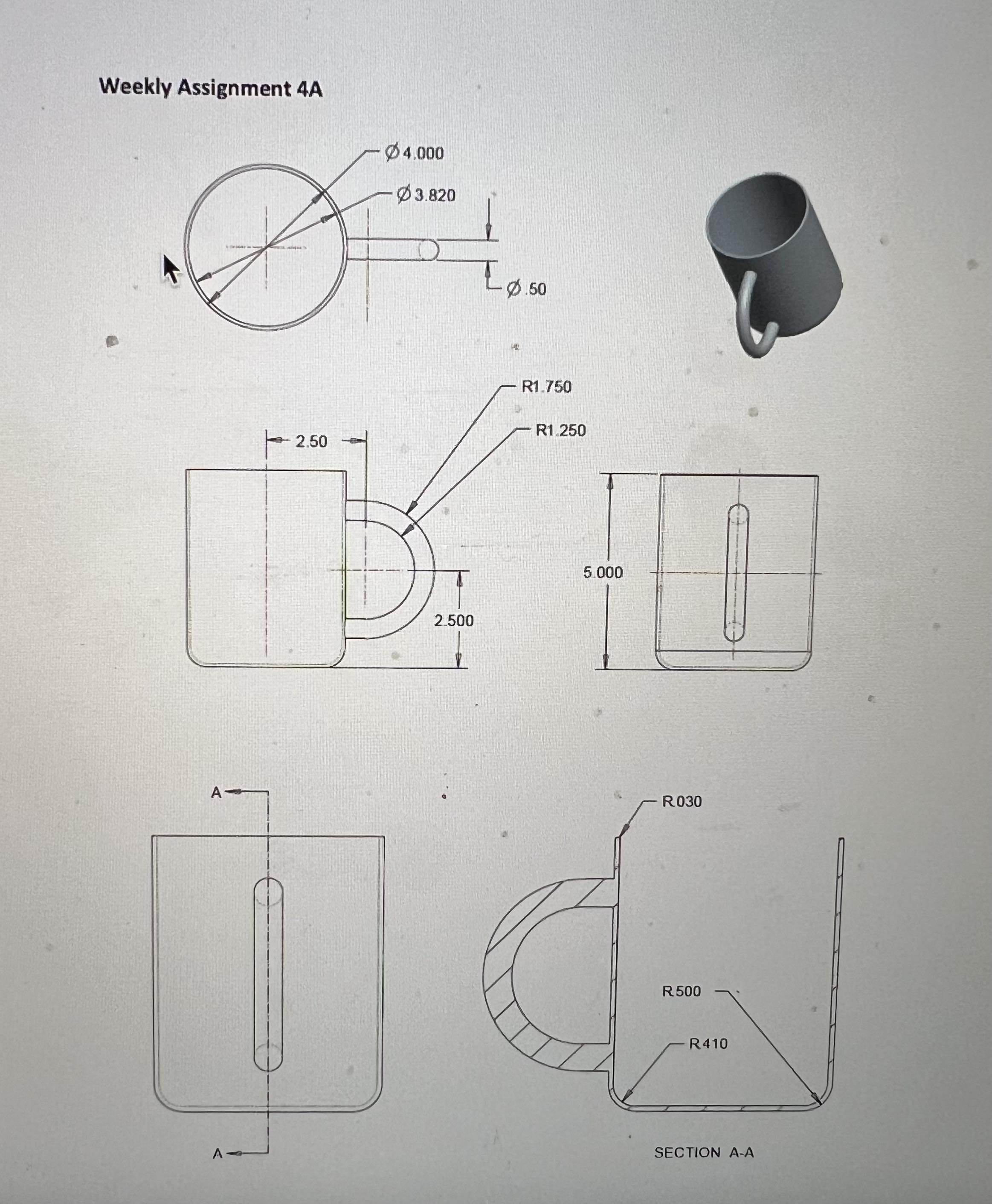 Solved make this using solidworks and show all steps to get | Chegg.com