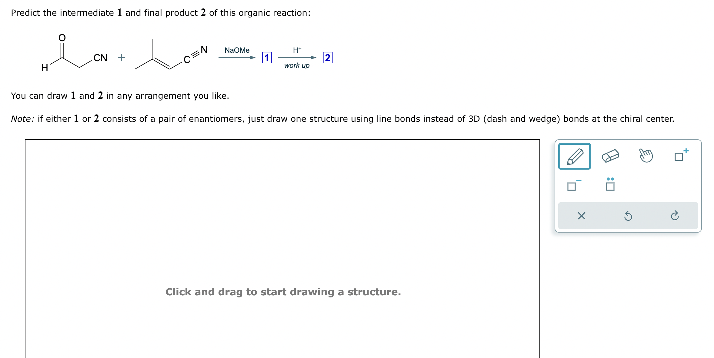 Solved Predict the intermediate 1 ﻿and final product 2 ﻿of | Chegg.com