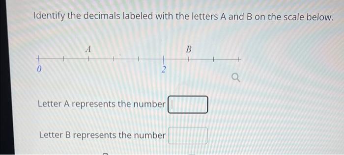 Solved Identify the decimals labeled with the letters A and | Chegg.com