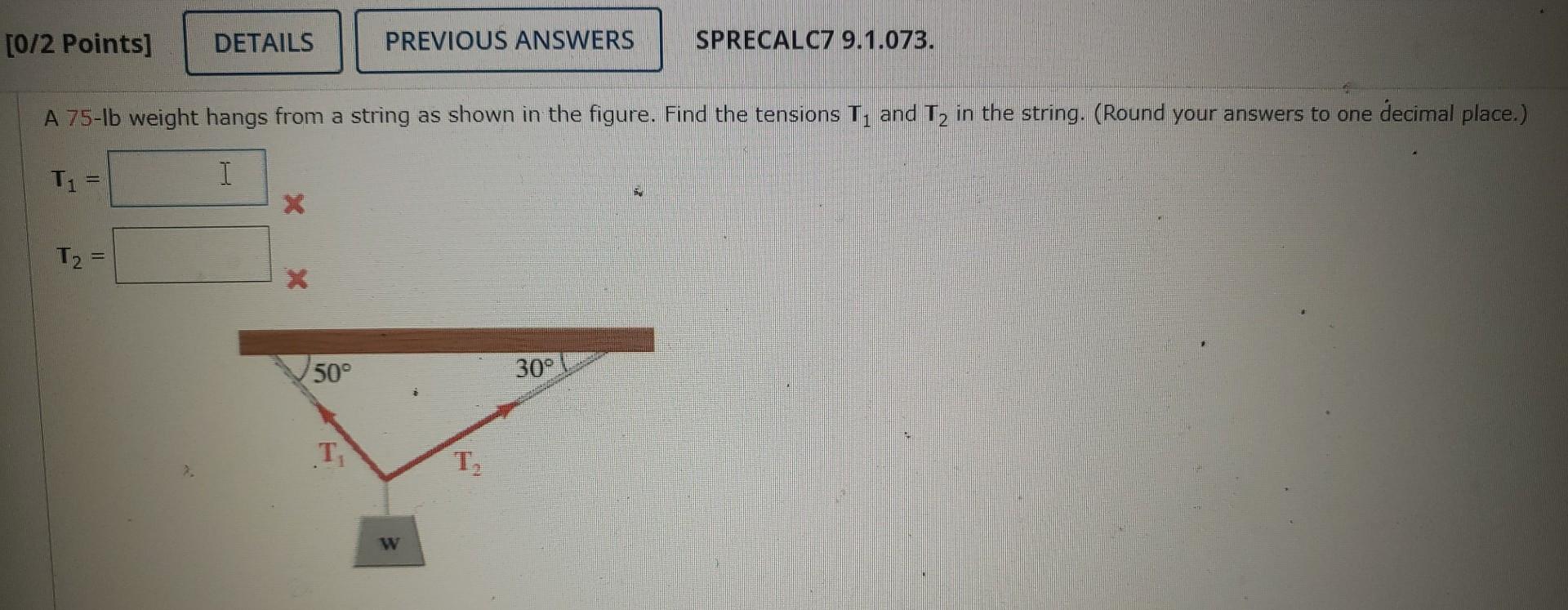 Solved [0/2 Points] DETAILS PREVIOUS ANSWERS SPRECALC7 | Chegg.com