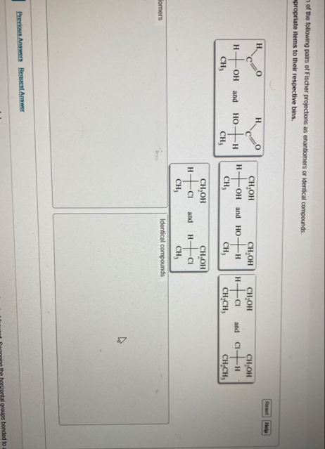 of the following pairs of Fischer projections as | Chegg.com