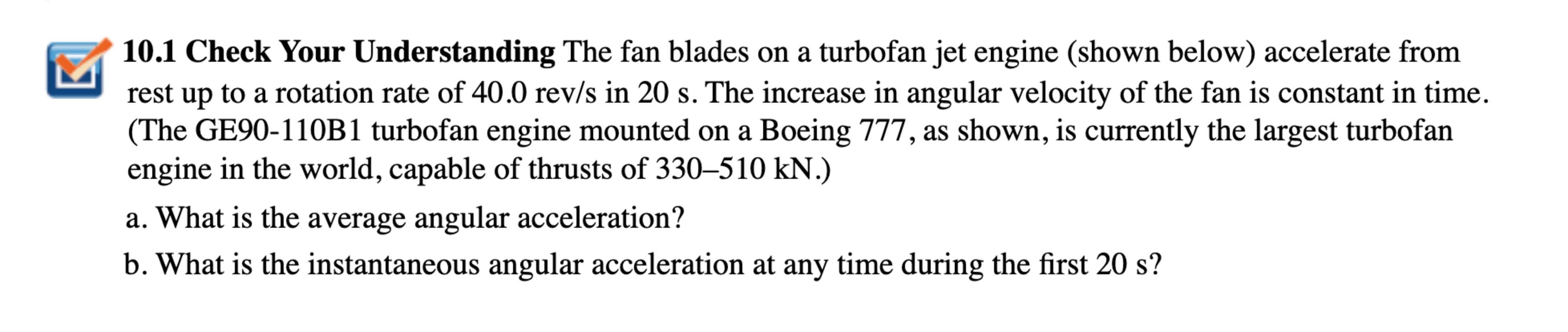 Solved 10.1 ﻿Check Your Understanding The fan blades on a | Chegg.com