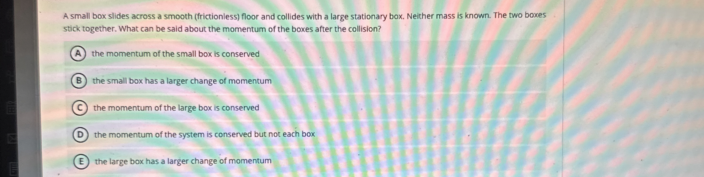 Solved A small box slides across a smooth (frictionless) | Chegg.com