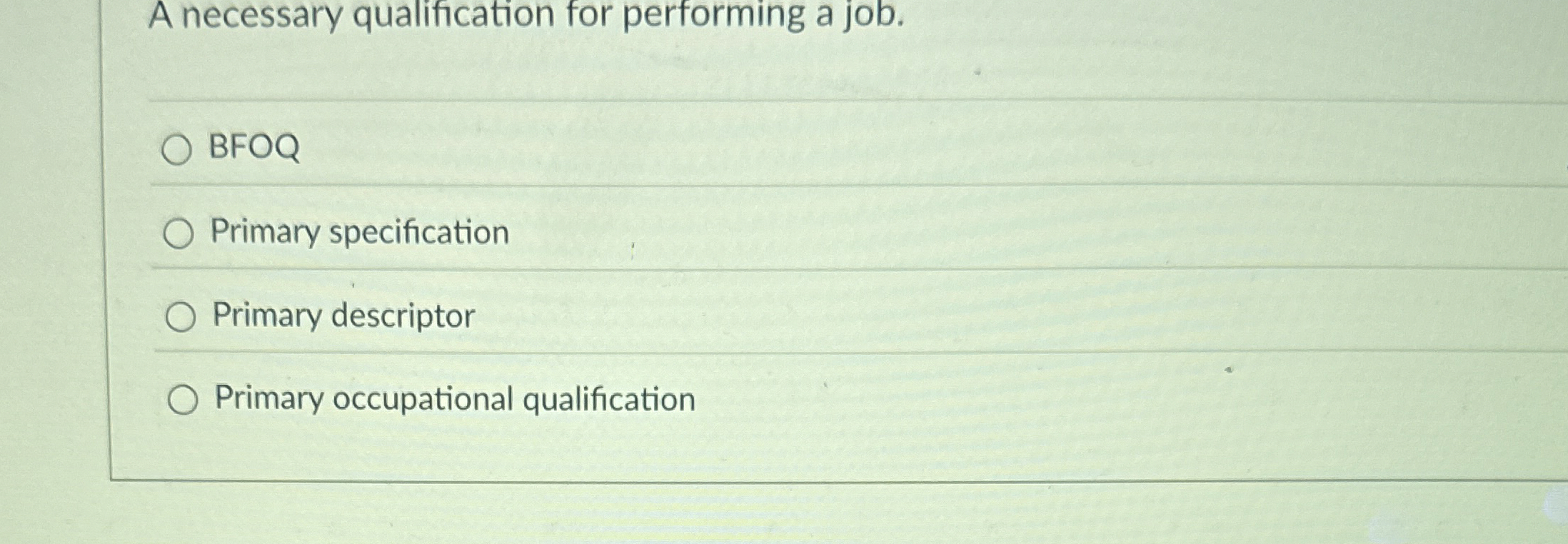 Solved A necessary qualification for performing a | Chegg.com