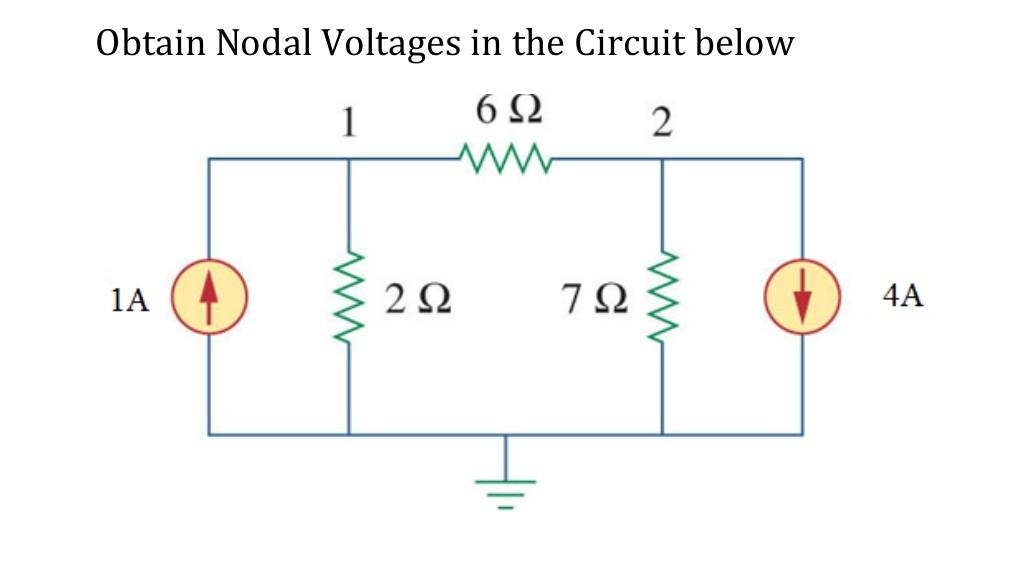 Solved Obtain Nodal Voltages in the Circuit below | Chegg.com