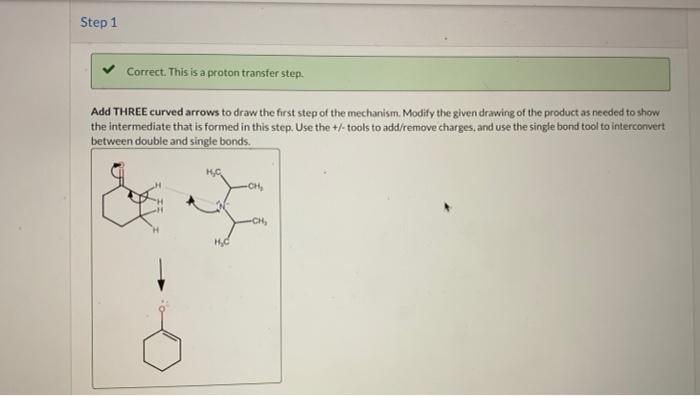 Solved Add THREE curved arrows to draw the first step of the | Chegg.com