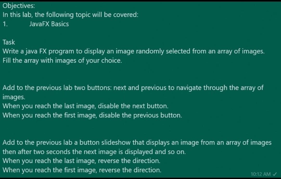 Solved In This Lab The Following Topic Will Be Covered 1