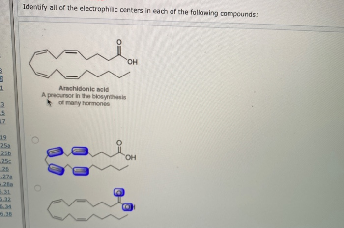 Solved Identify all of the electrophilic centers in each of | Chegg.com