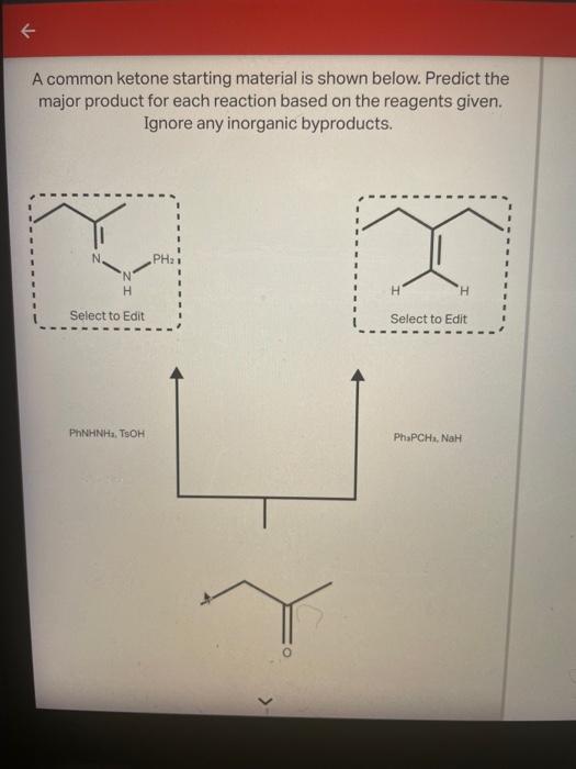 Solved A common ketone starting material is shown below. | Chegg.com