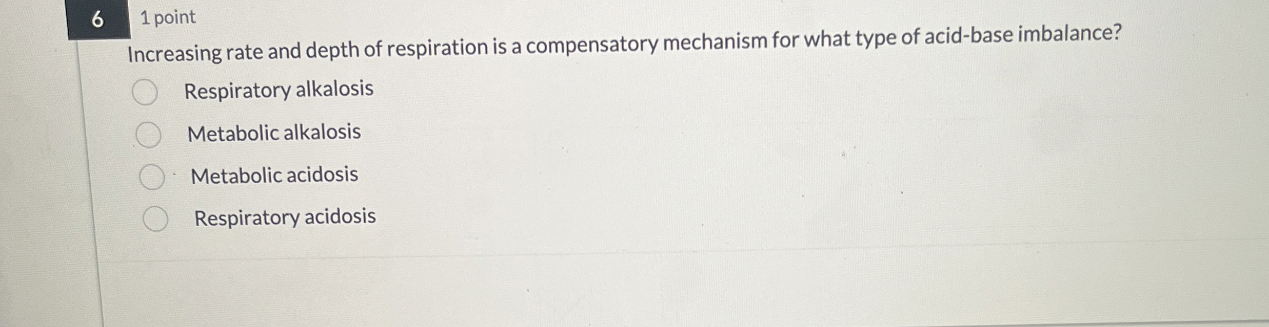 Solved Increasing rate and depth of respiration is a | Chegg.com