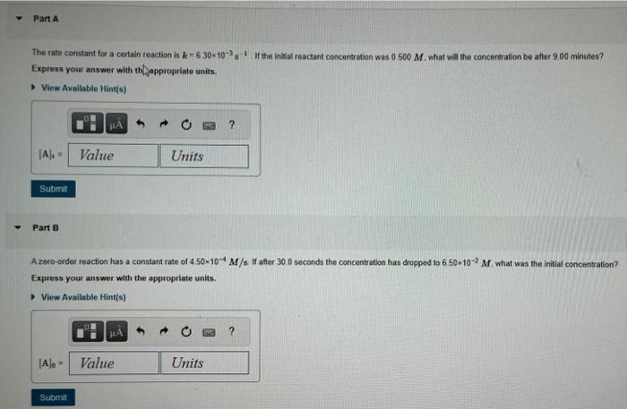 Solved The rate constant for a certain reaction is | Chegg.com